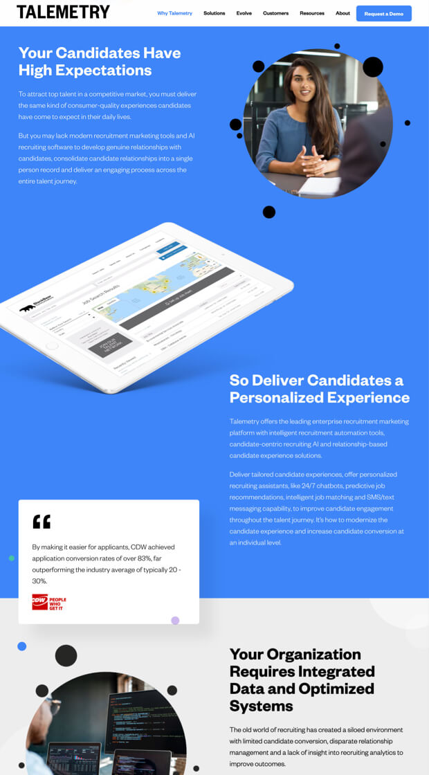 Portfolio Example: Talemetry | SmartBug Media®